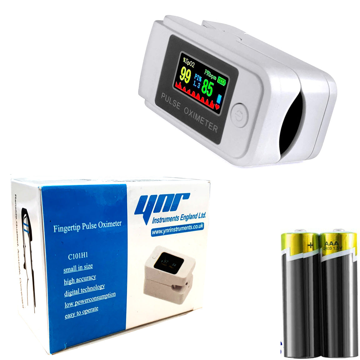 Finger Pulse Oximeter LED Display Oxygen Saturation Monitor – YNR ...