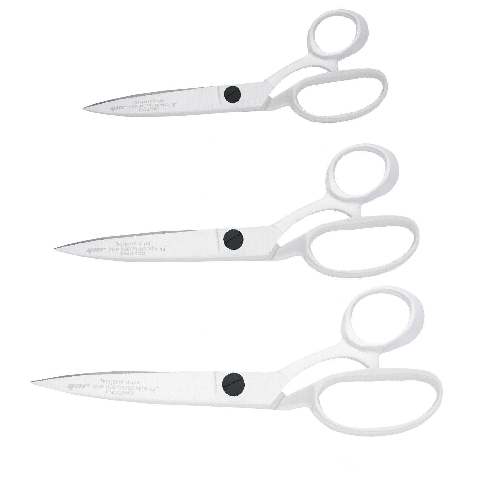 WHITE TAILOR TAILORING SCISSORS STEEL DRESSMAKING SHEARS FABRIC CRAFT ...