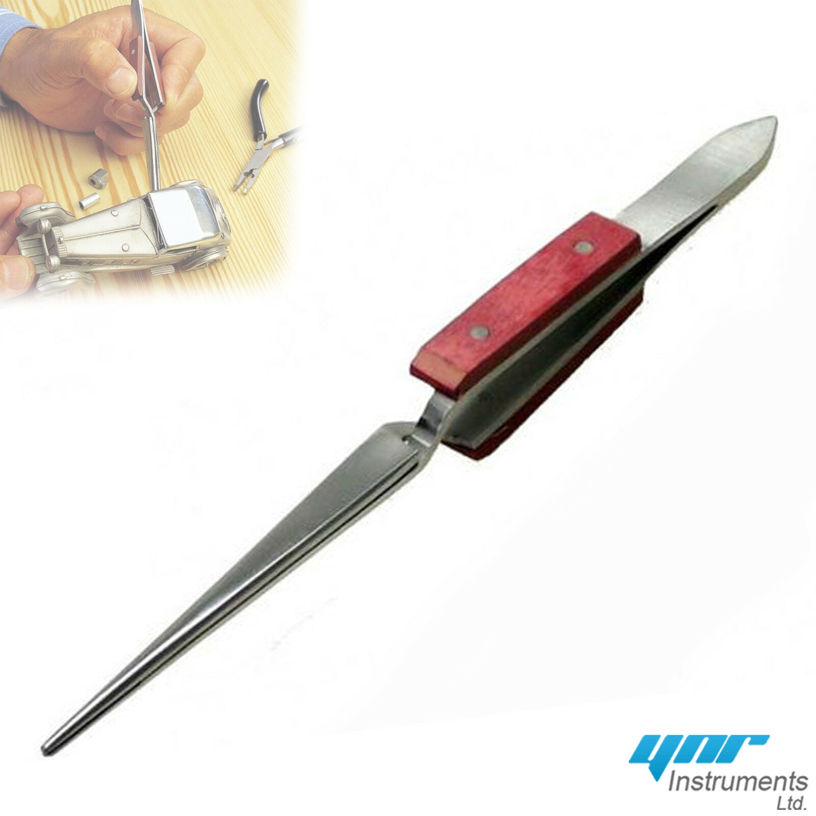 3 TWEEZER FIBER GRIP SELF LOCKING TITANIUM – YNR Instruments