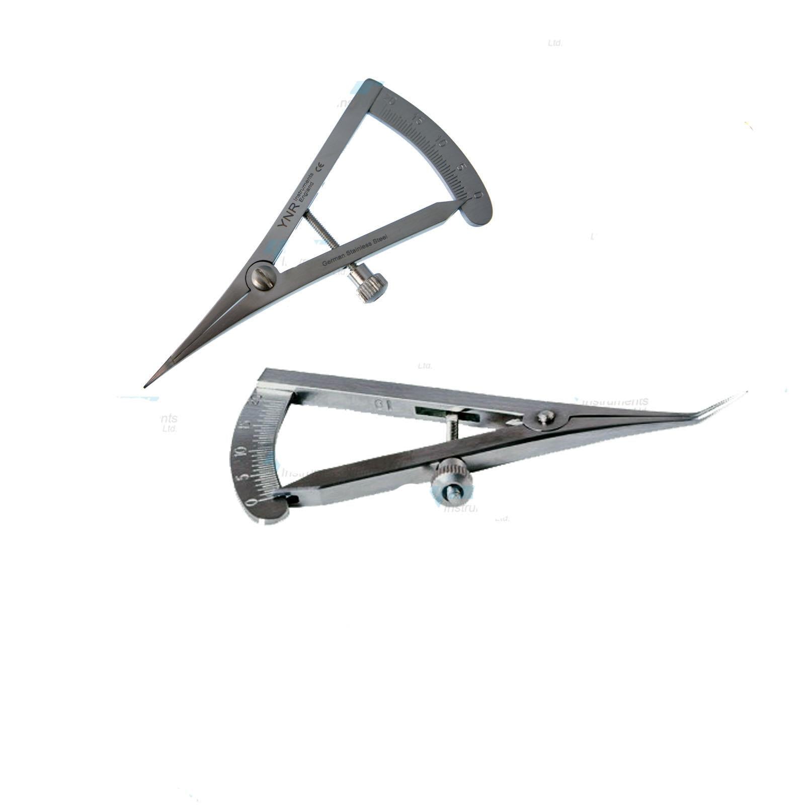 YNR Castroviejo 20mm Calipers Curved Dental Orthopedic Measuring Instr ...