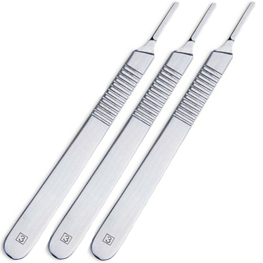 Dermaplane Scalpel Rainbow Titanium Scalpel Handle #4 With 10 Sterile ...