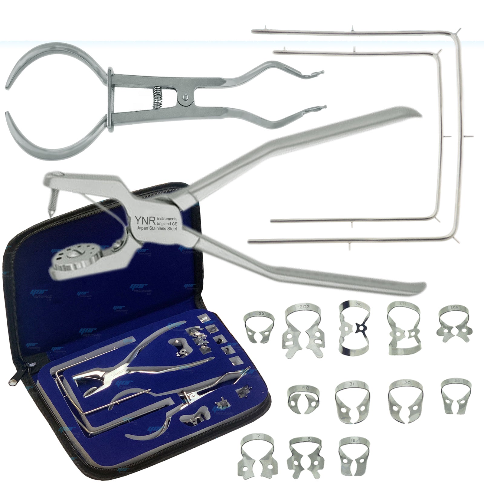 Dental Rubber Dam Kit Ainsworth Brewer Winged Rubber Dam Clamps Forcep ...